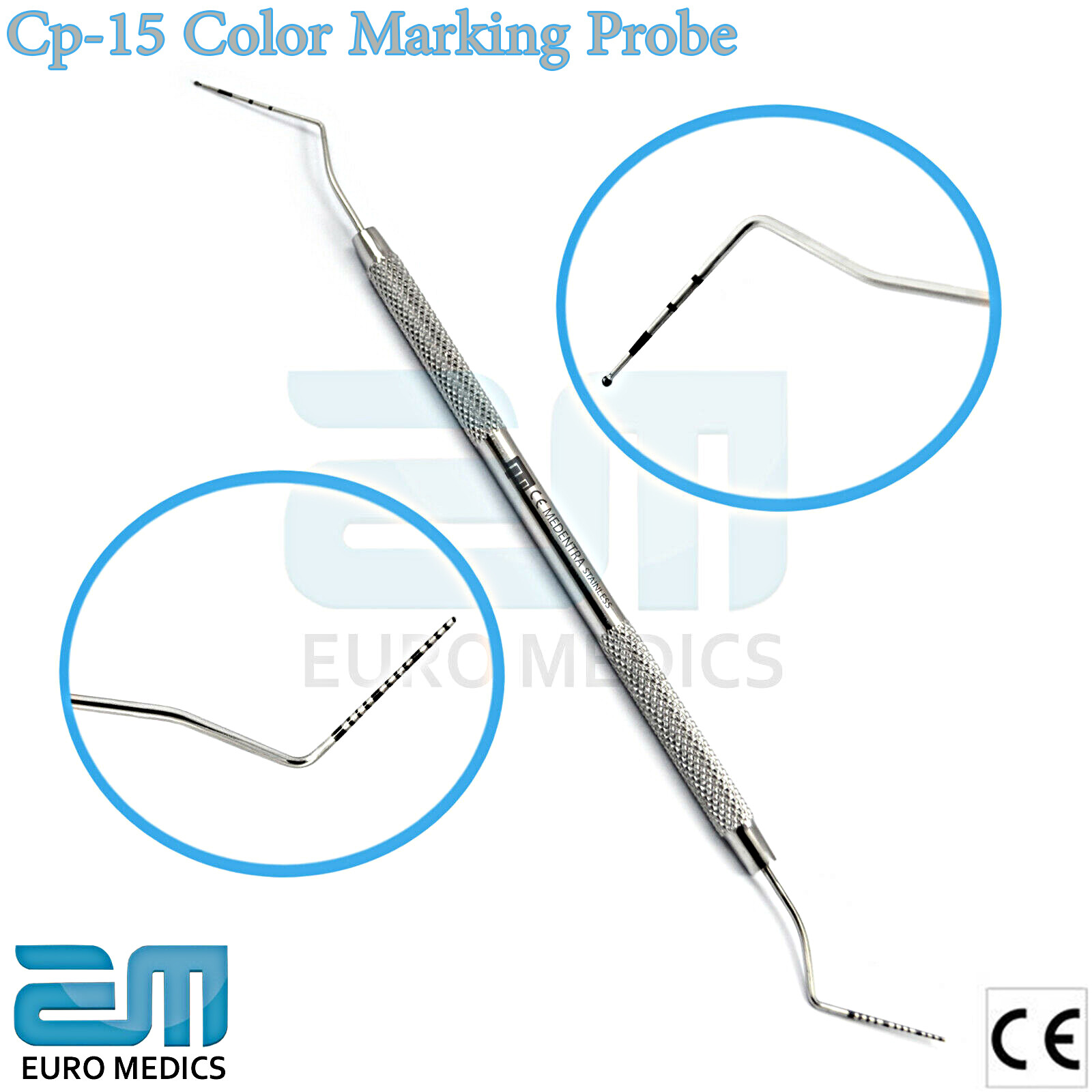 Dental CP-11.5/CP-15 Probes Color Coded Periodontal Double Ended ...