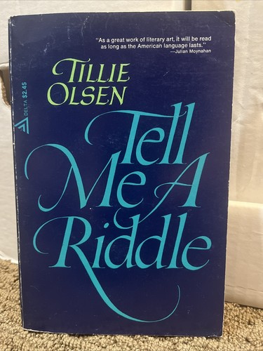 Tillie Olsen Tell Me A Riddle Signed Softcover O.E. Rolvaag Association ...