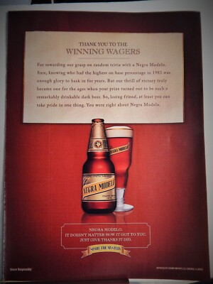 NEGRA MODELO BEER ORIG VTG 2008 ADVERTISEMENT | eBay