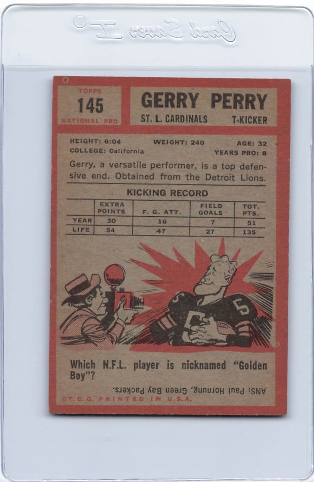 1962 Topps #145 Gerry Perry Cardinals EX/MT *DA-C7702 | eBay