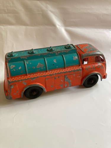 Vintage Hubley Toy #406 Gas Oil Fuel Tanker Tank Truck Orange & Blue ...