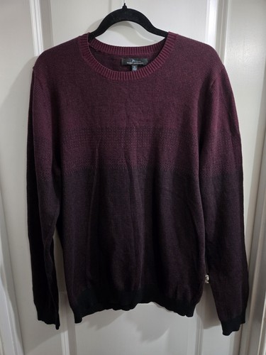 Marc Anthony Mens Size XL Cotton/Cashmere Blend Burgundy Striped ...