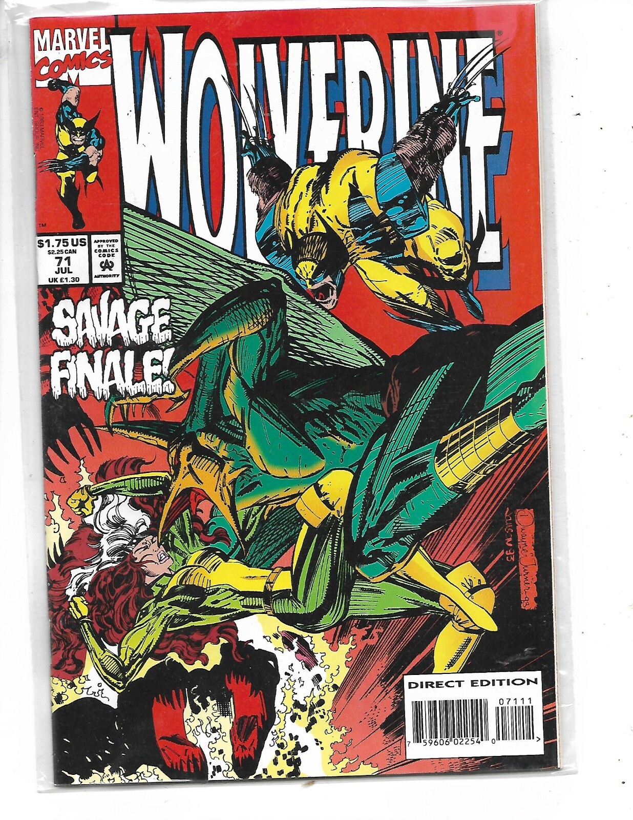 Marvel Comic 1993 Wolverine #71 VF/NM Direct | eBay