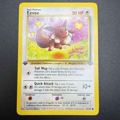 Pokemon TCG Jungle #51/64 Eevee 1st Edition (LP) | eBay