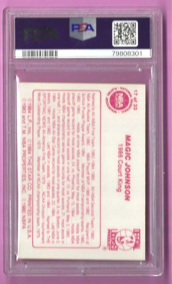Star '86 Magic Johnson 1986 Court Kings 1985-86 CD #17 of 33 Los ...