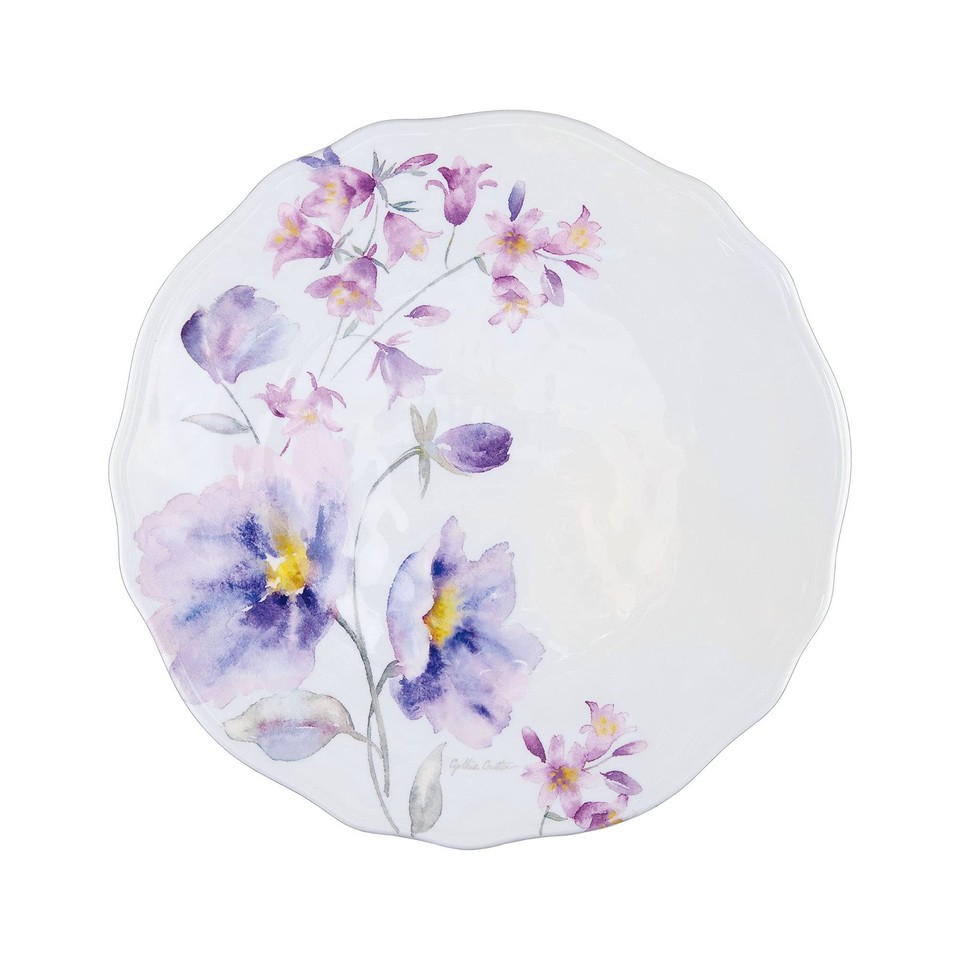 UPware 16 Piece Lavender Melamine Dinnerware Sets, Outdoor Dishes Set ...