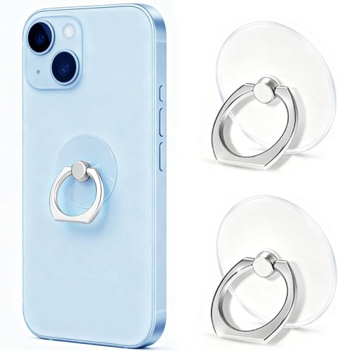 Transparent Phone Ring Holder 2 Pcs 360° Rotation | eBay