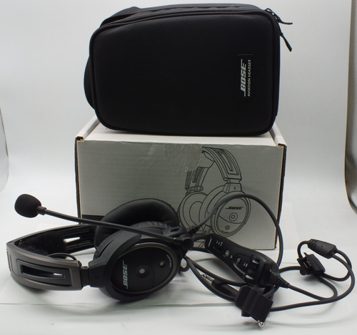 Bose A20 Aviation Headset with Bluetooth and Dual Plug Cable - Black ...