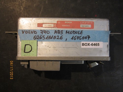 VOLVO 740 ABS MODULE #0265101026/1646007 *See item description*(BOX ...