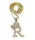 NEW KING 'R' PENDANT & 24" BOX/CUBAN/ROPE/FOX CHAIN HIP HOP NECKLACE ...