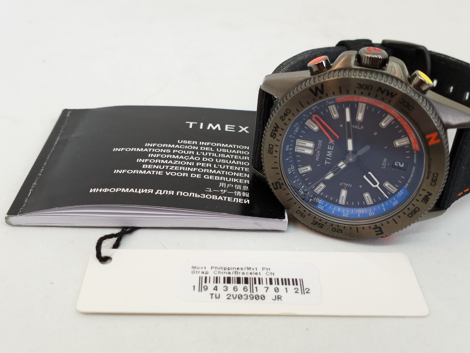 Timex Expedition North Tide-Temp-Compass 43mm Eco Fabric Strap Watch ...