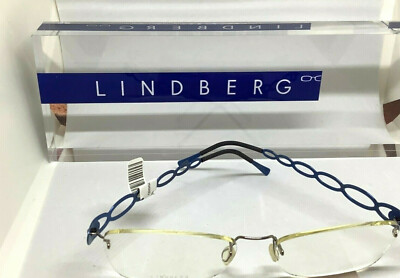 LINDBERG RIMLESS EYEGLASS MIDNIGHT SKY BLUE EYEGLASS FRAME LB2008 135 ...