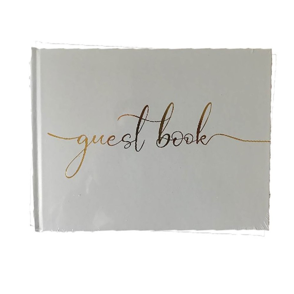 Pink/Black/White Guest Book Paper Guest Registration Book Bridal Shower ...