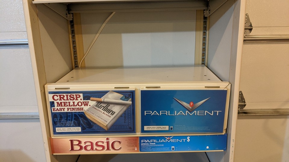 Cigarette Display Case Rack Tobacco Fixture Sign Gas Station ...