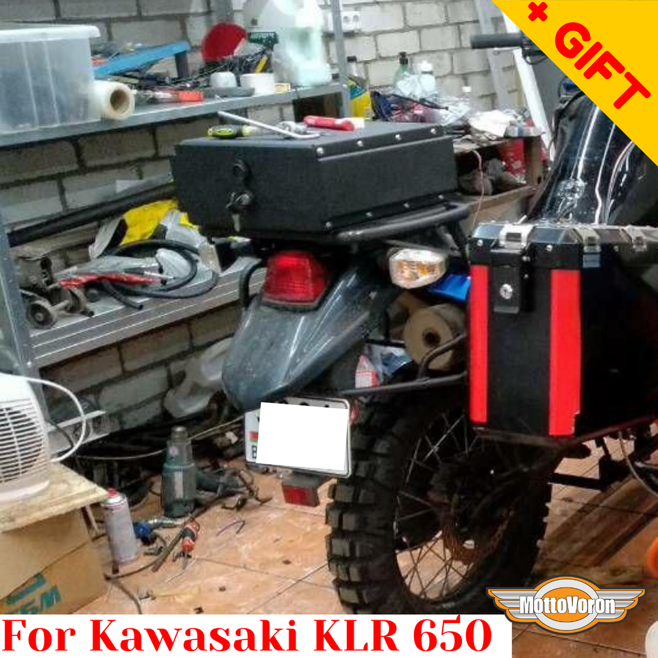 For Kawasaki KLR650 pannier rack KLR 650 KL-650A side carrier (1987 ...