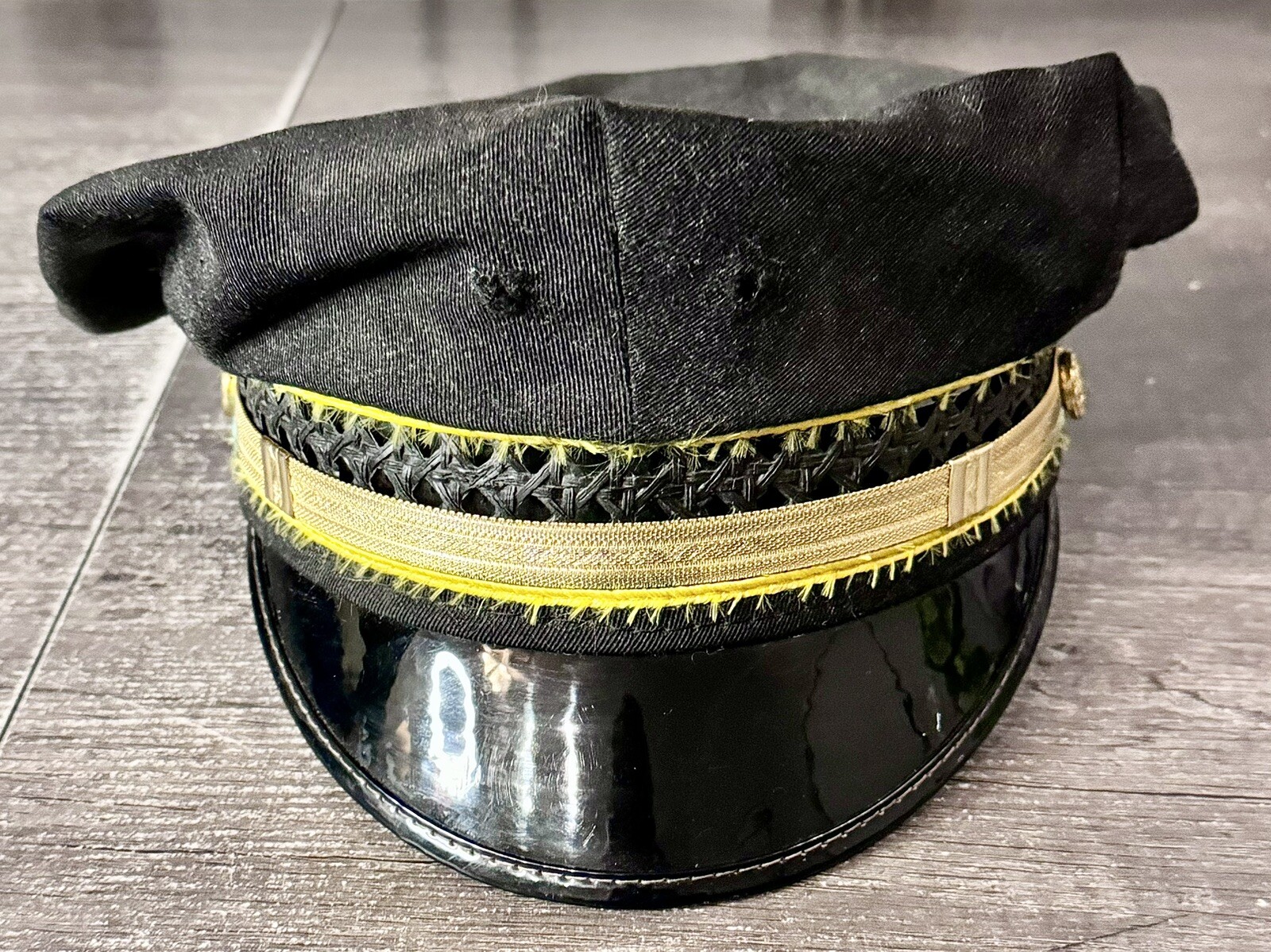 Vintage Midway Cap Co. Uniform Hat Black Size 7-1/4 | eBay