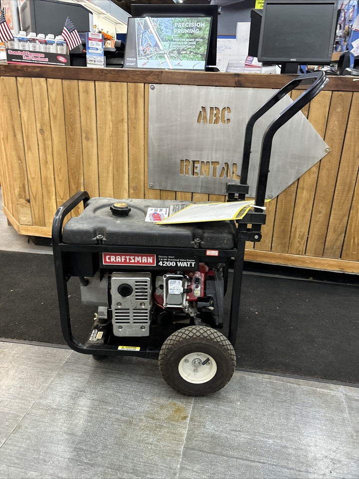 Craftsman Portable Generator 4200 Watts, Dolly Style Handle, Recoil ...