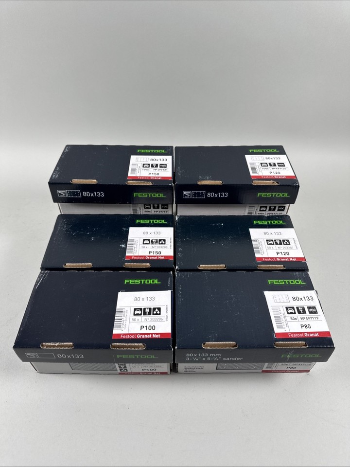 400pc Festool Granat+Net Abrasive for RTSC 400 Sander P80,P100,P120,P150 | eBay