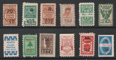 Mix USA Merchant Trading store stamps 384-3 used (I always combine ...