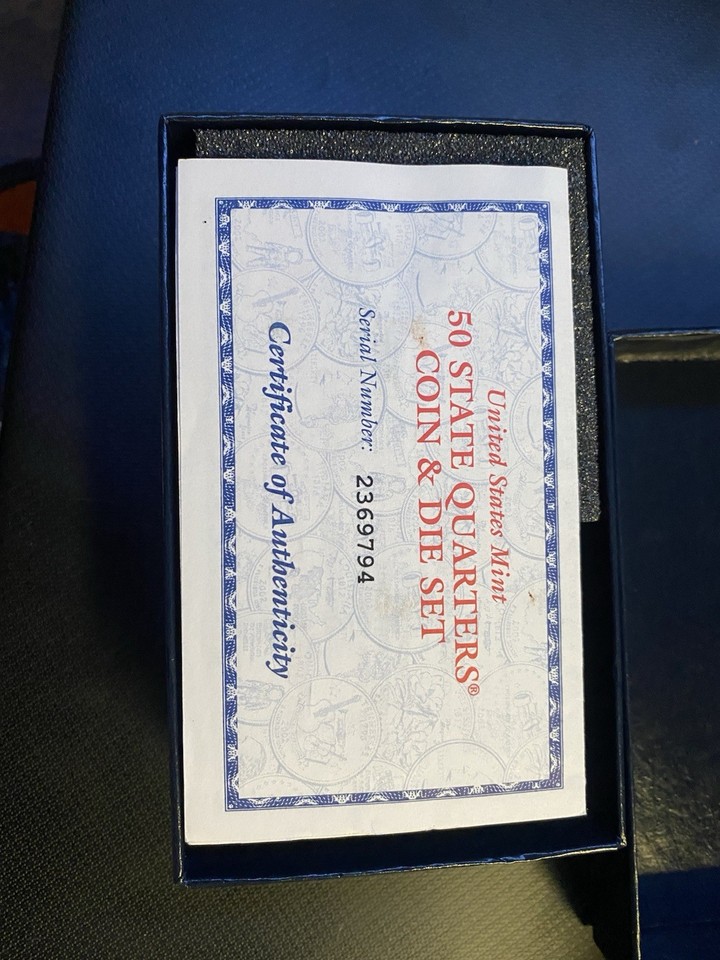 United States Mint 50 State Quarters Coin Die Set with Box and COA ...