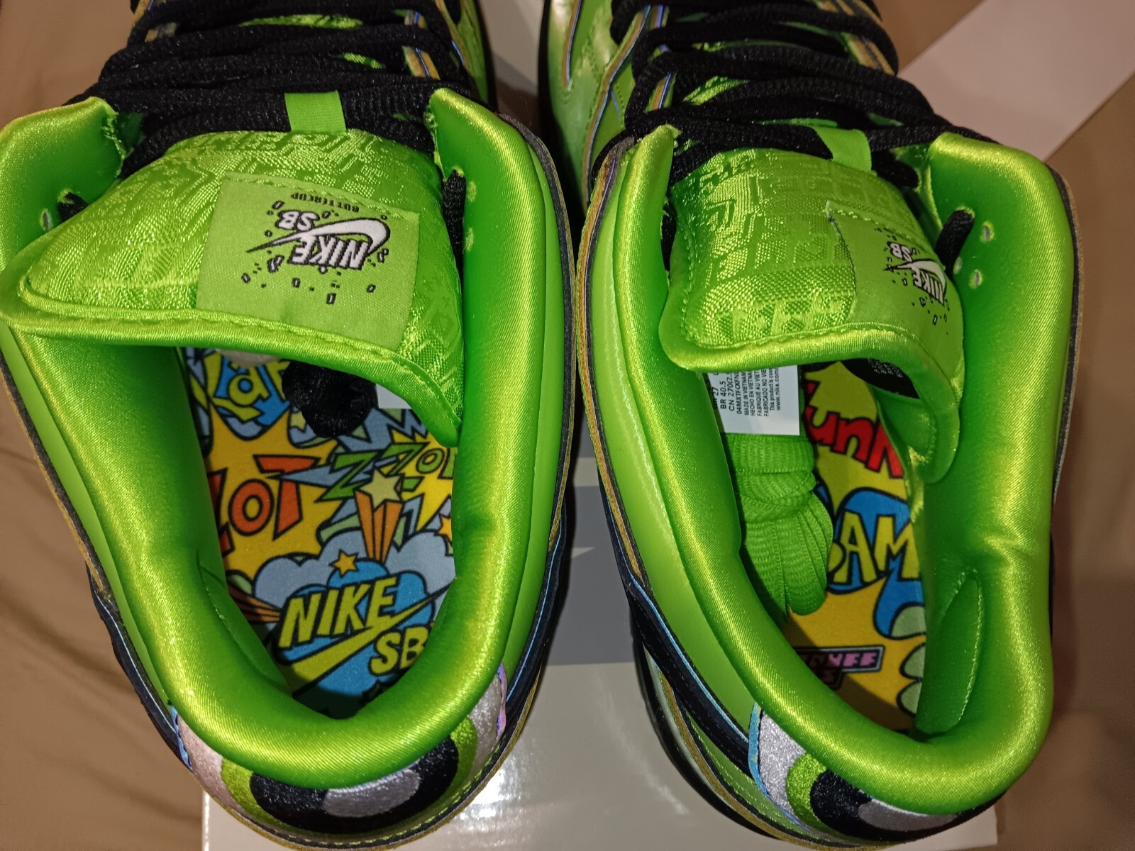 Nike SB Dunk Low Pro QS x The Powerpuff Girls ‘Buttercup’ Men’s Sz 9 ...