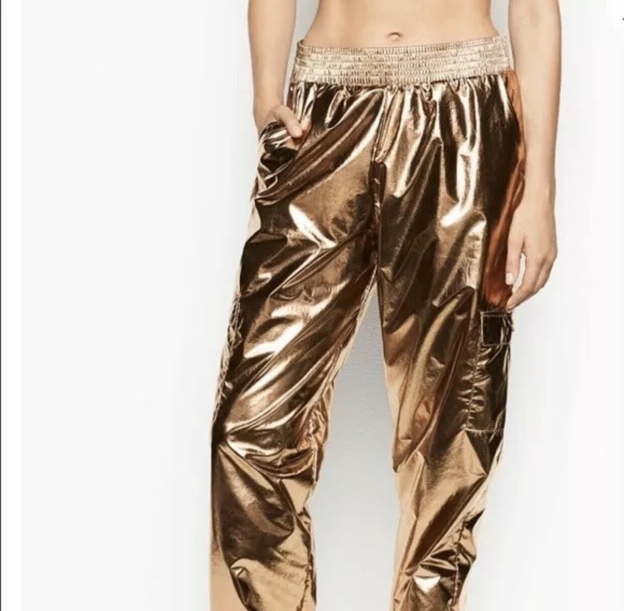 Victoria's Secret Sport Shine Jogger Track Pants Gold Foil S, M, L | eBay