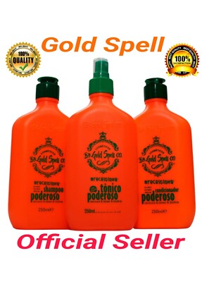 Gold Spell Cosmetics-Shampoo + Conditioner + Powerful Tonic 3X250ML ...