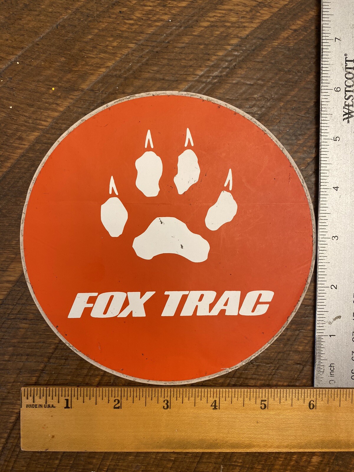 Vintage Fox Trac Auto Decal Sticker Retro Advertising 6” NOS Car Shop ...