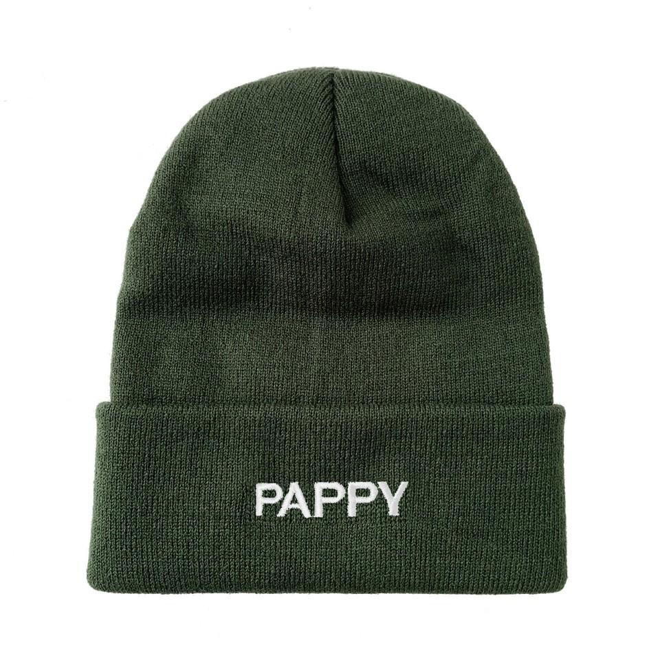Pappy Embroidered Long Cuff Beanie Winter Hat daddy hat beanie dad ...