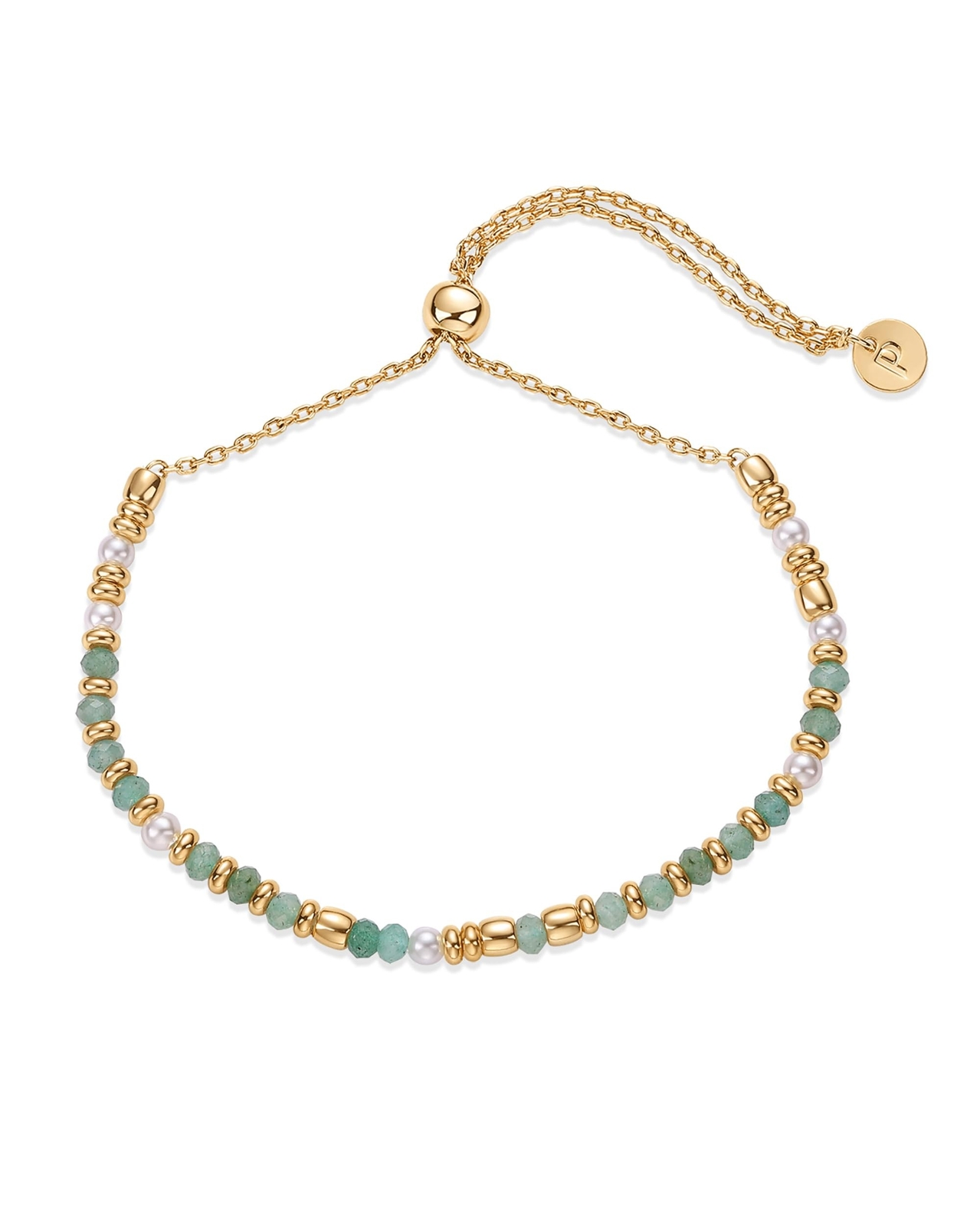 PAVOI 14K Yellow Gold Plated Beaded Enamel and Gemstones Bracelets for ...
