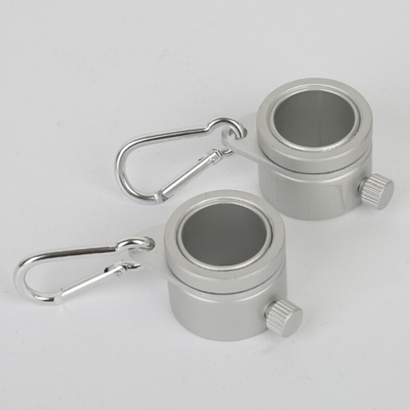 2Pcs Aluminum Alloy Flagpole Ring with Carabiner Hook Rotating Flag ...