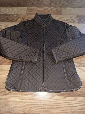 Carole little quilted jacket size Small Brown | eBay
