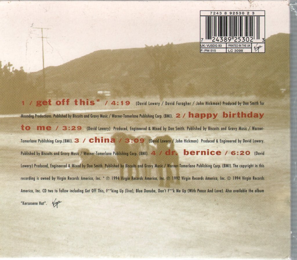 Cracker Get Off This CD UK Virgin 1994 part 1 in gatefold digipak b/w ...