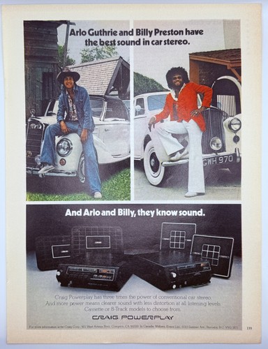 1976 Craig Powerplay Car Stereo Arlo Guthrie Billy Preston Vintage ...