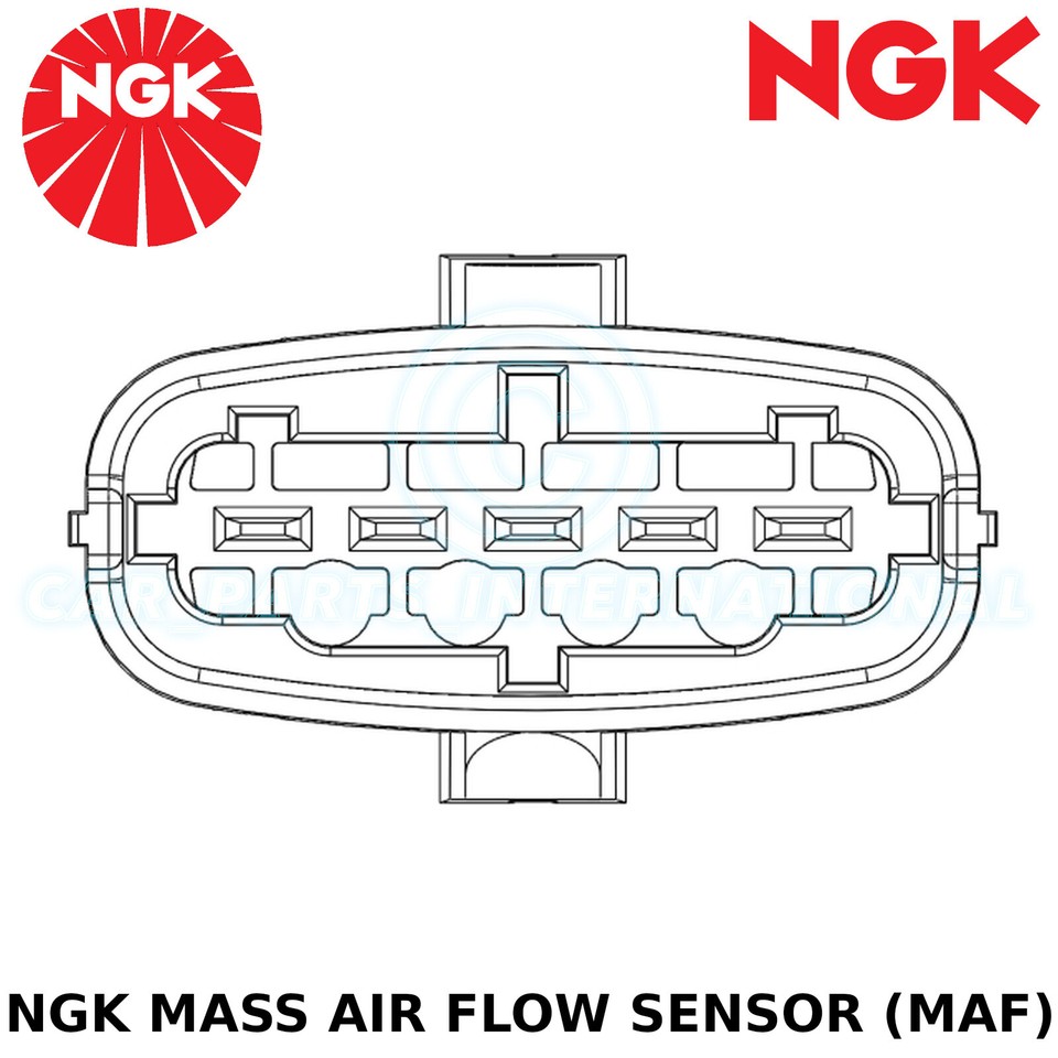 NGK Mass Air Flow (MAF) Sensor Meter - Stk No: 90466, Part no: EPBMFT5 ...