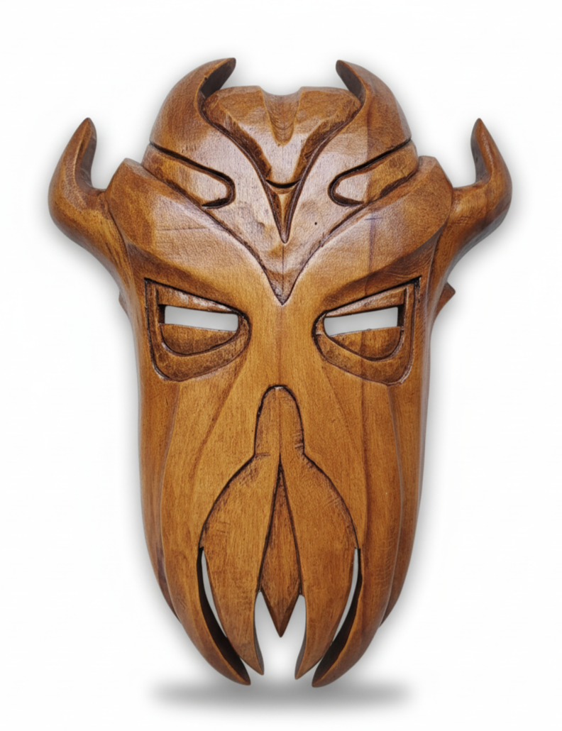 Skyrim Miraak Mask Replica | Handcrafted Wooden Mask | Elder Scrolls ...