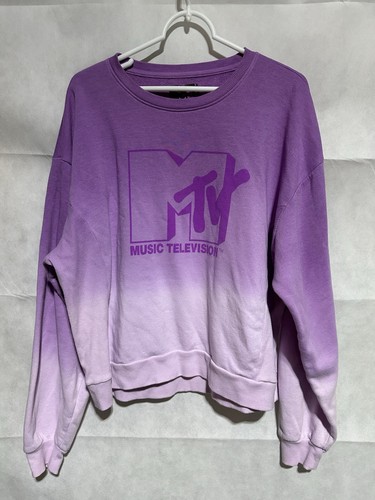 MTV Official Logo Purple Ombré Sweatshirt Women’s Sz 3XL Music 90’s Y2K ...