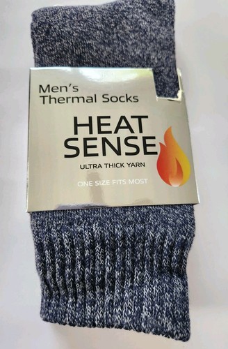 Men's 1 Size Maximum Warmth & Comfort THERMAL SOCKS" By Heat Sense ...