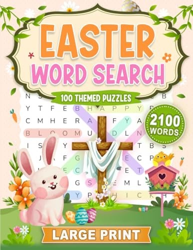 Easter Word Search Large Print: 2100 Words - 100 Themed Puzzles for ...