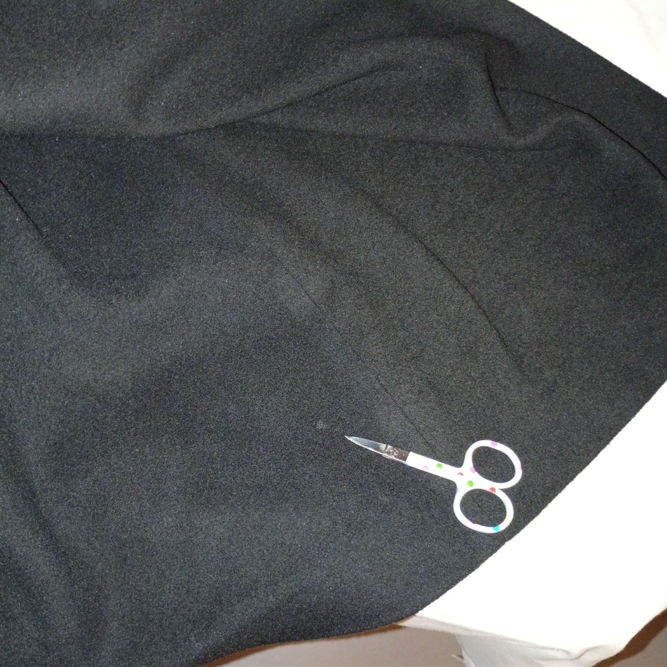 CHAPS Ralph Lauren Long Winter Coat Mens 48R Black Wool Cashmere Double ...