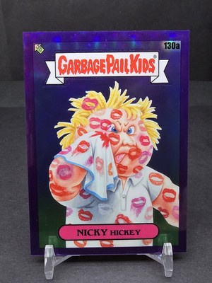 2021 topps Garbage Pail Kids chrome Nicky Hickey 130a purple refractor ...