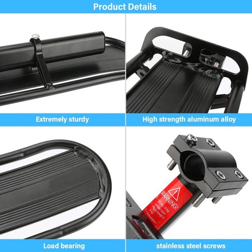 Rear Bike Rack, Bicycle Luggage Cargo Touring Seat Post Racks Cycling ...