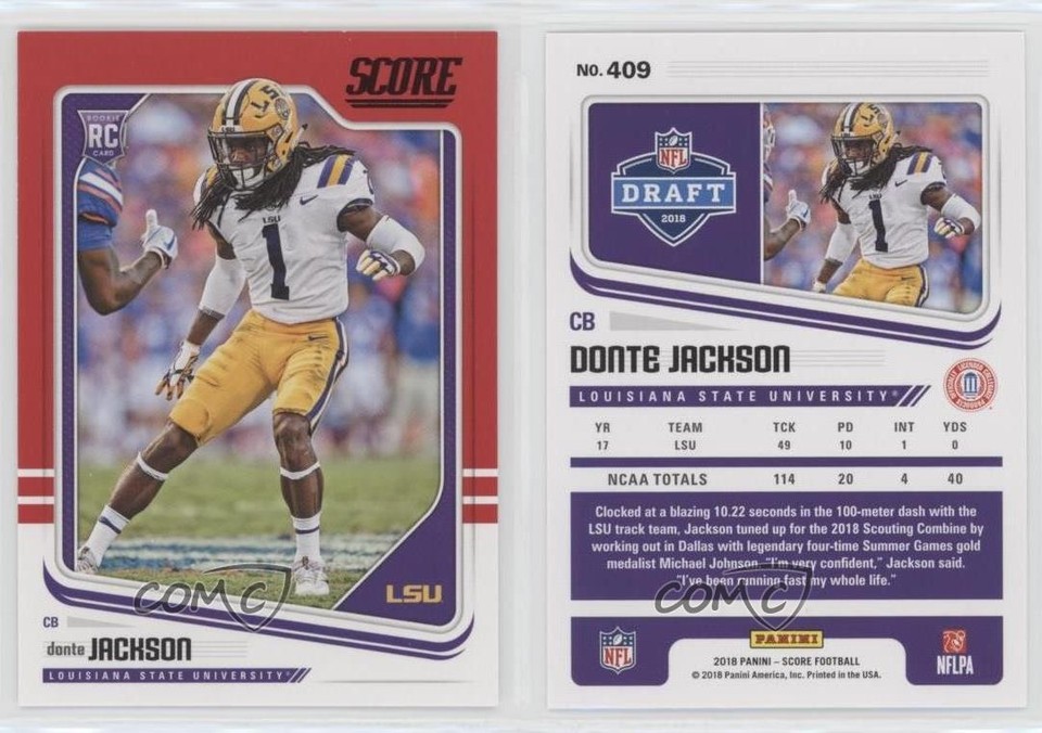 2018 Score Rookies Red Donte Jackson #409 Rookie RC 8d2 | eBay