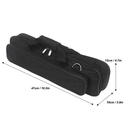 (Black)Waterproof Flute Case With Shoulder Strap Rain And Shock Proof ...