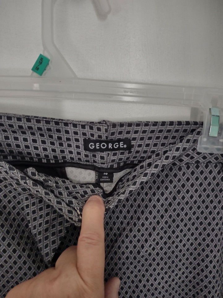 Women's Size 18 Slacks By George Black And White Checks | eBay
