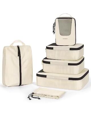 6 Set Compression Packing Cubes for Travel, Lightweight Compression ...