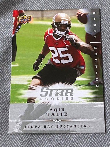 2008 Upper Deck First Edition #154 Aqib Talib RC Tampa Bay Buccaneers ...