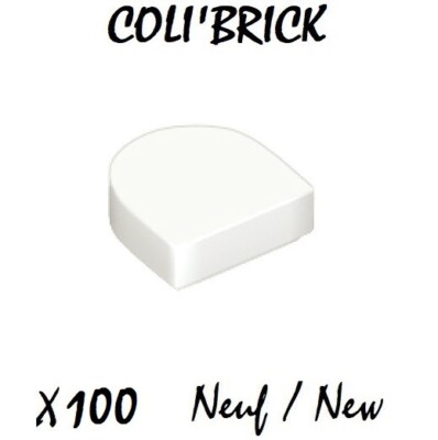 Lego 24246 - 100x Tile modified 1x1 half circle - Blanc White - 35399 ...