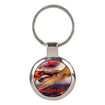 P40 Warhawk WWII Airplane Key Ring Key chain Chrome finish Key Fob | eBay