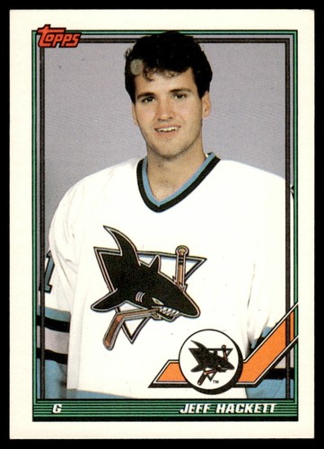1991-92 Topps #382 Jeff Hackett San Jose Sharks | eBay